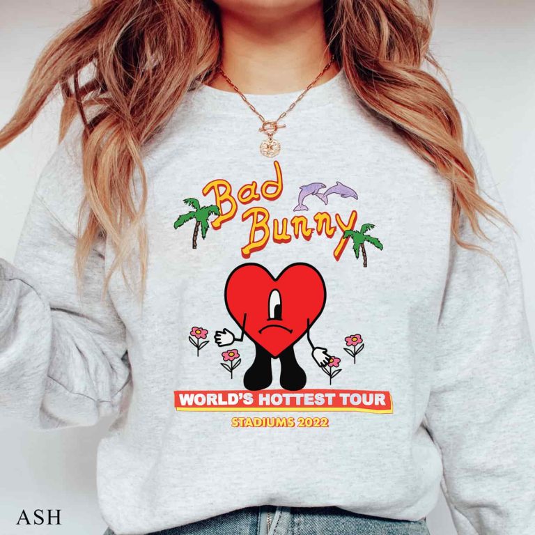 Bad Bunny World's Hottest Tour Shirt, Bad Bunny Gifts for Her - Happy ...