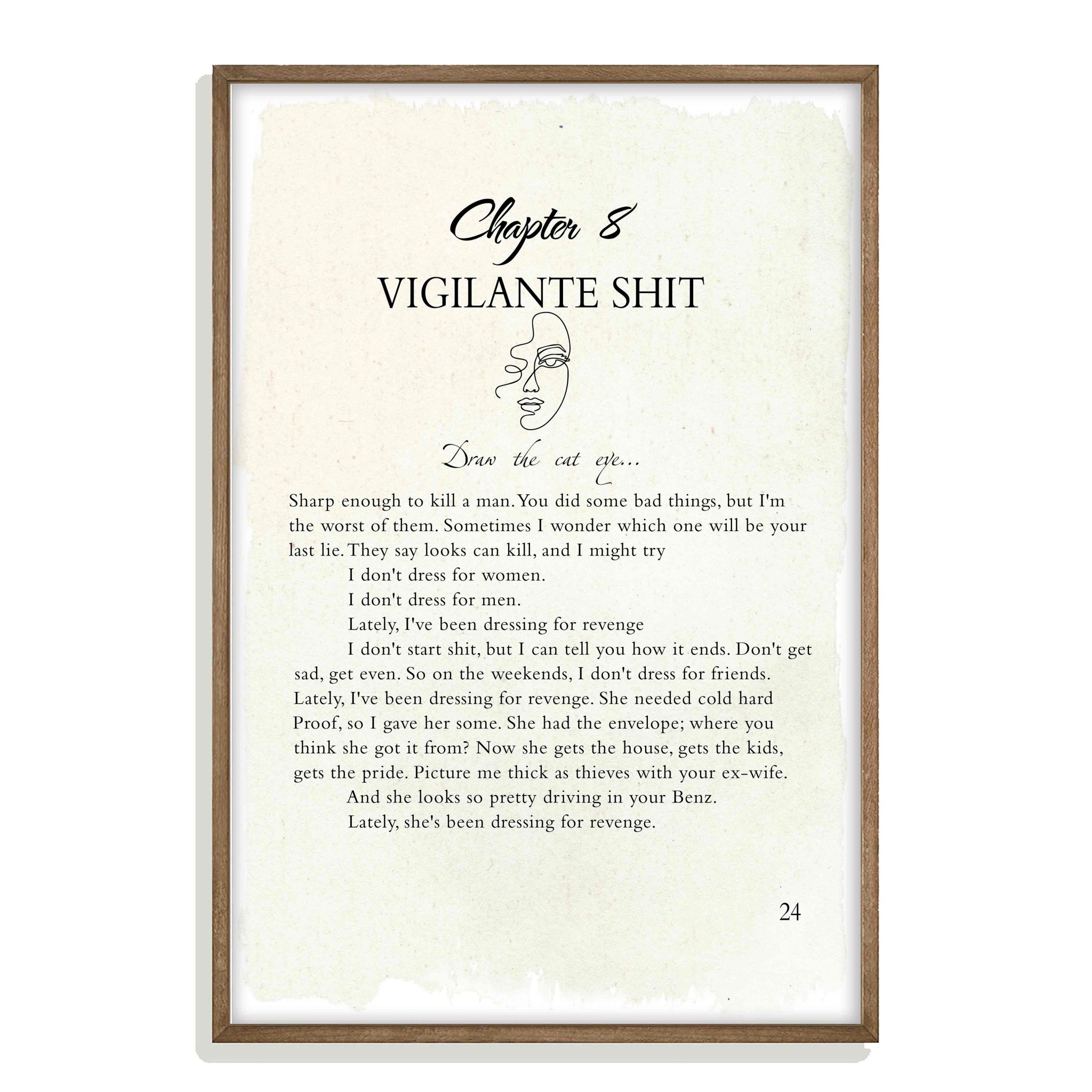 Taylor Swift Vigilante Shit Song Poster, Midnights Poster, Gift Ideas ...