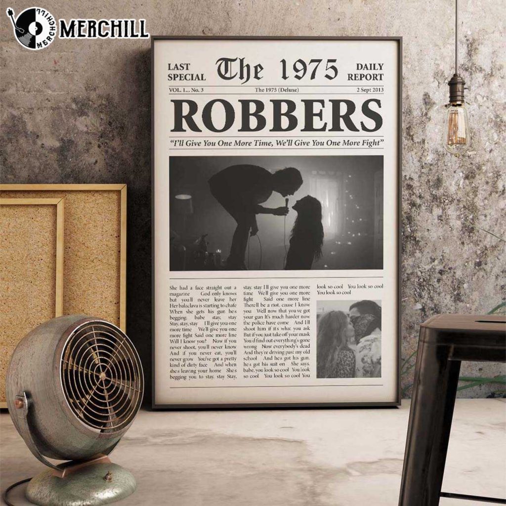 Robbers Lyric The 1975 Retro Newspaper Poster Gifts for The 1975 Fans ...