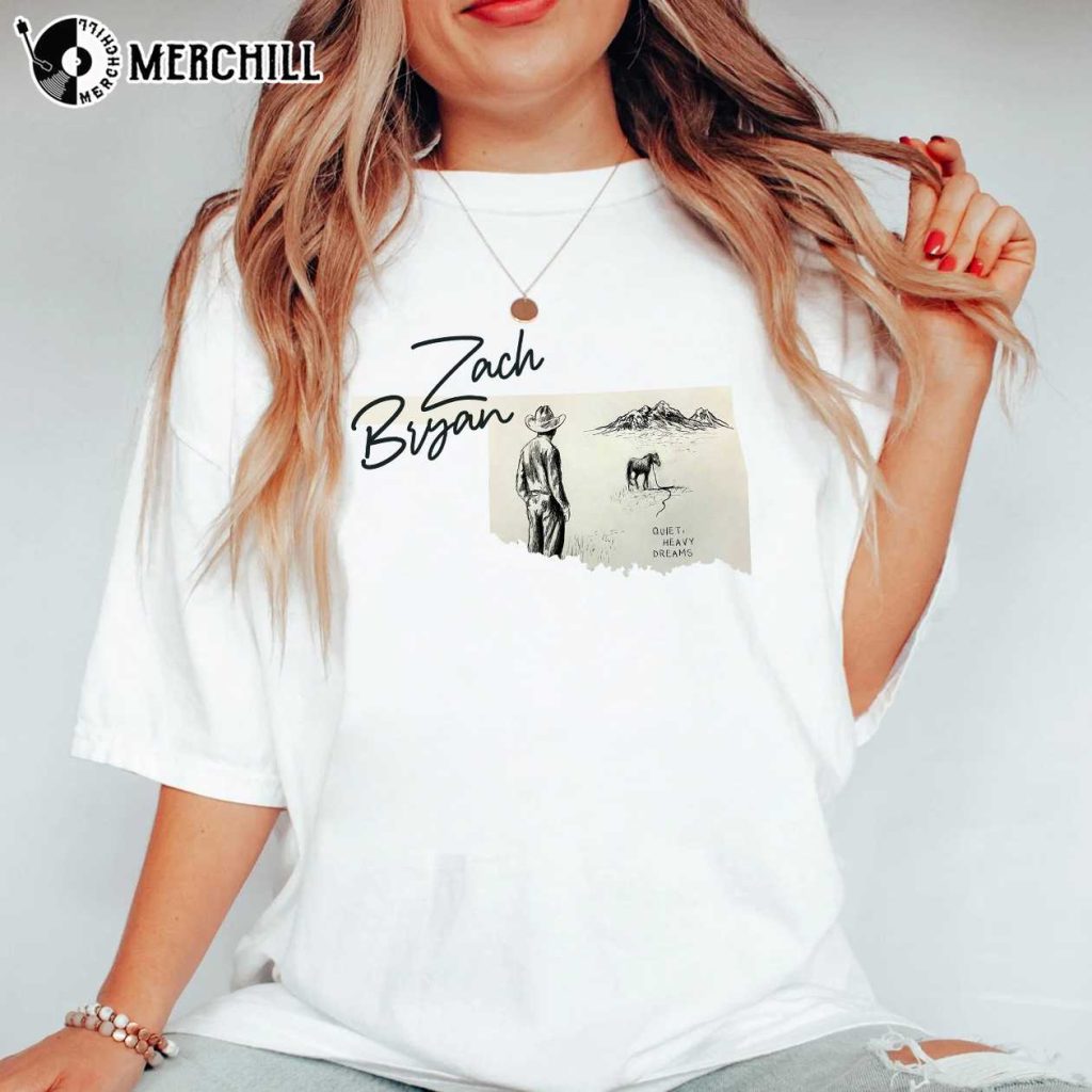 Zach Bryan Quiet Heavy Dreams Shirt Zach Bryan Sweatshirt Ablum Cover ...