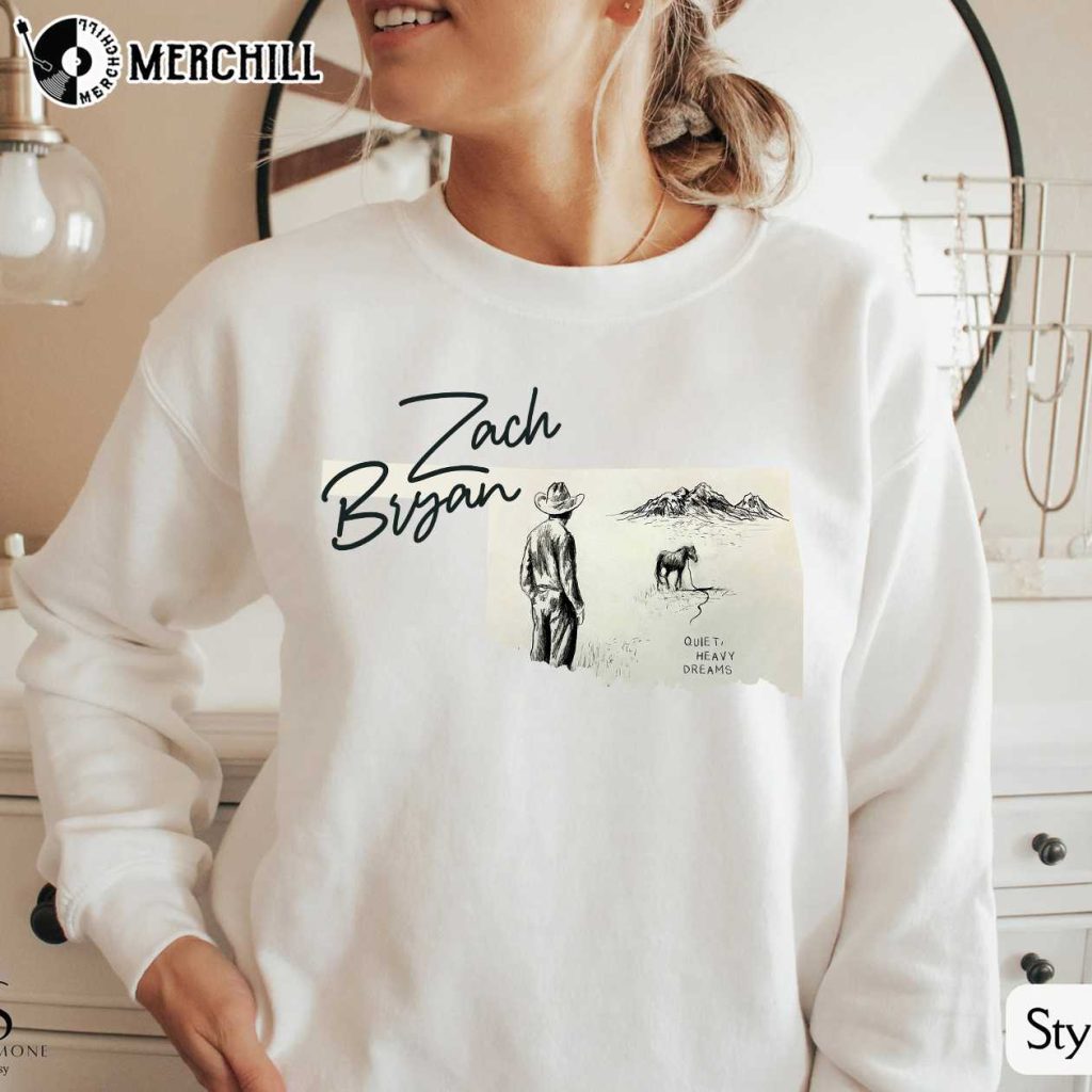 Zach Bryan Quiet Heavy Dreams Shirt Zach Bryan Sweatshirt Ablum Cover ...