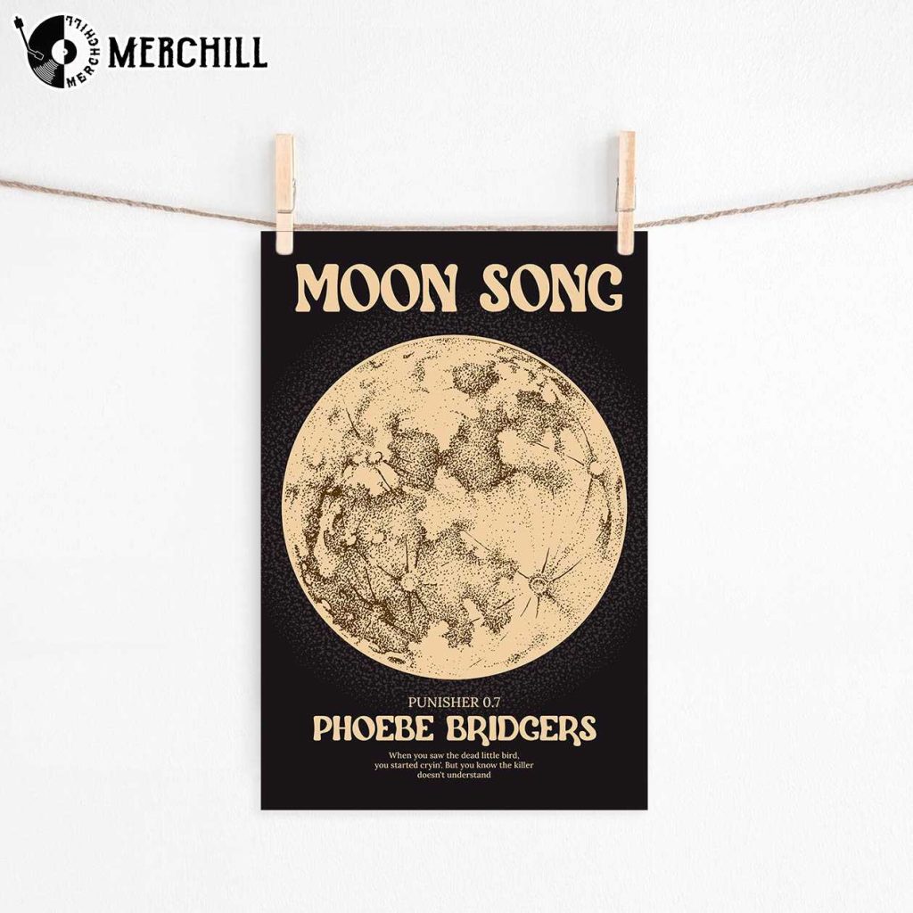 Moon Song Phoebe Bridgers Poster Punisher Album - Happy Place for Music Lovers