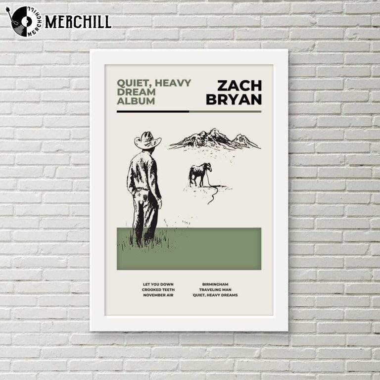 Quiet Heavy Dream Album Poster Zach Bryan Gift - Happy Place for Music ...