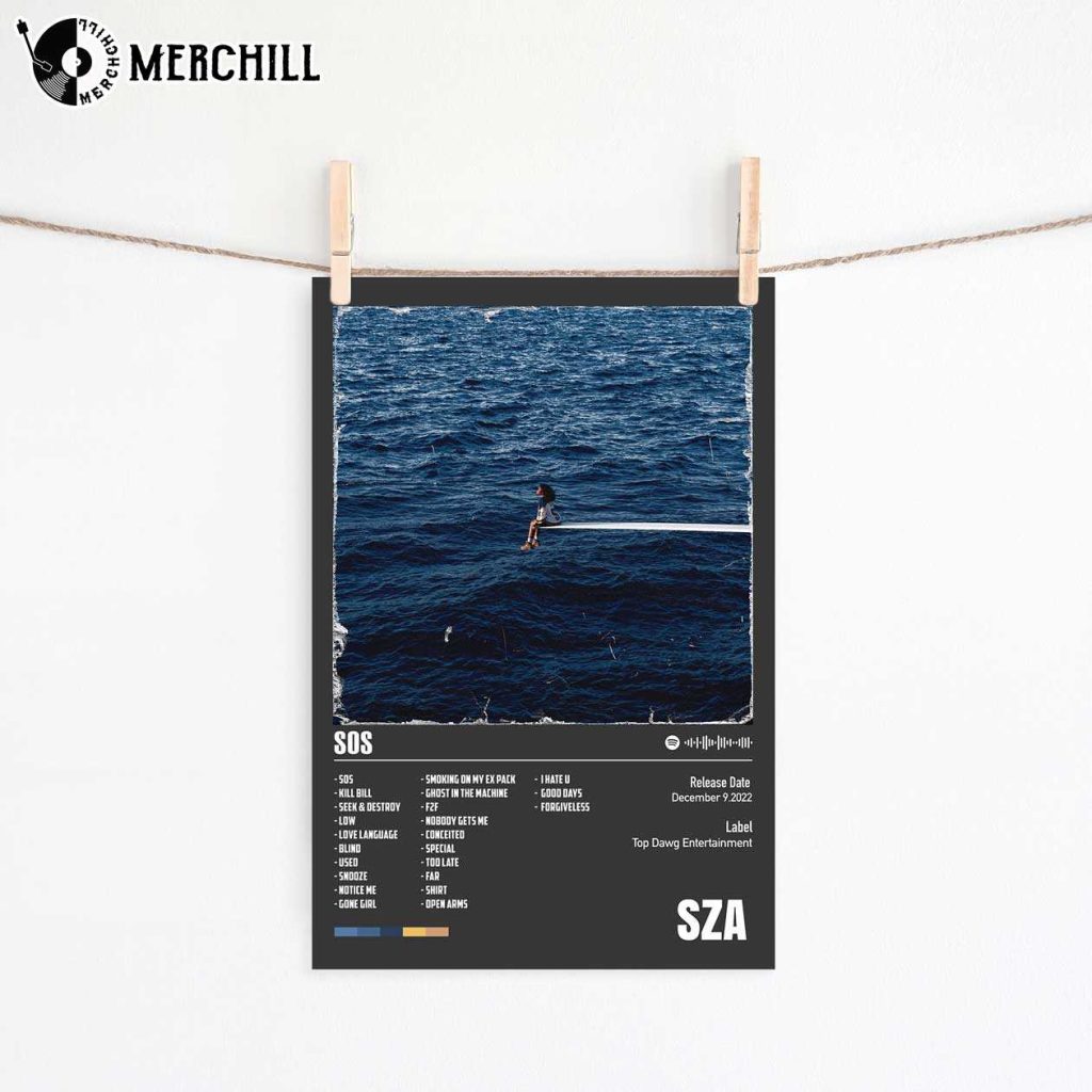 SZA SOS Poster Tracklist Album 2022 Gift - Happy Place for Music Lovers