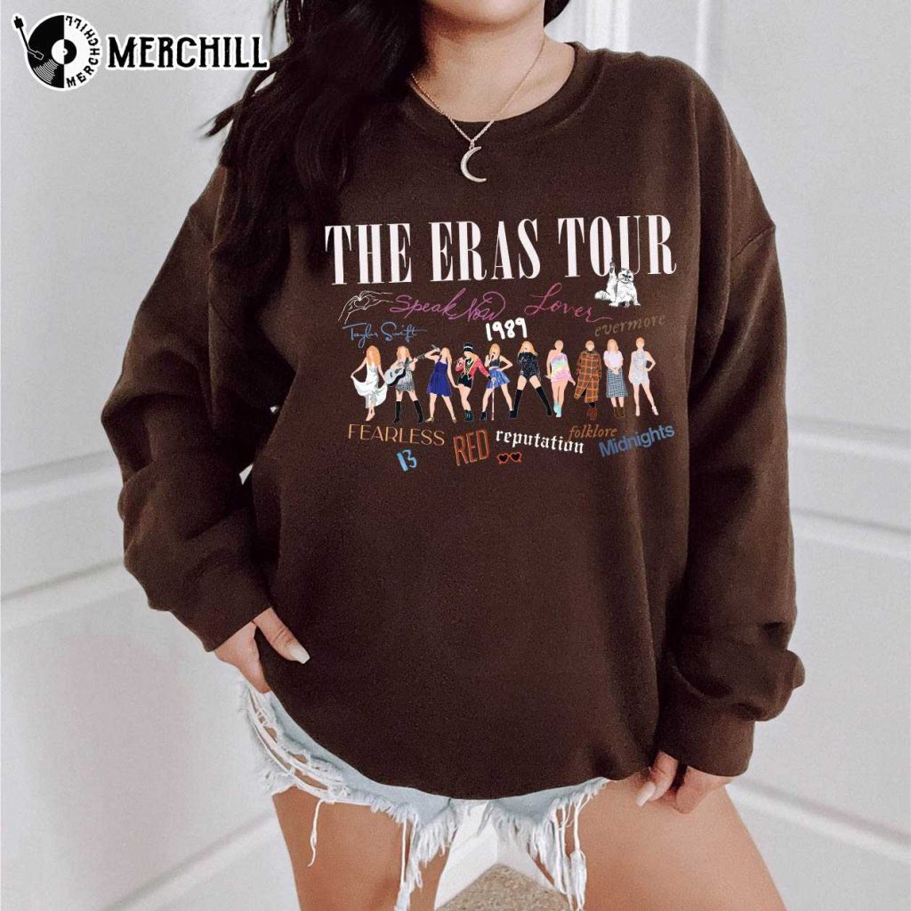The Eras Tour Taylor Swift Albums Sweatshirt Midnights Folklore - Happy ...