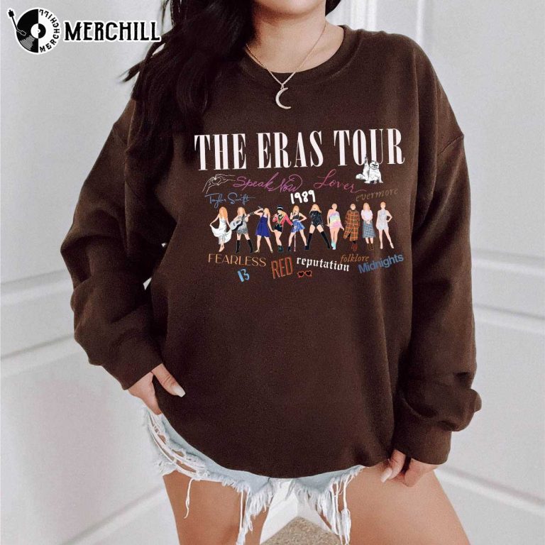 The Eras Tour Taylor Swift Albums Sweatshirt Midnights Folklore - Happy ...
