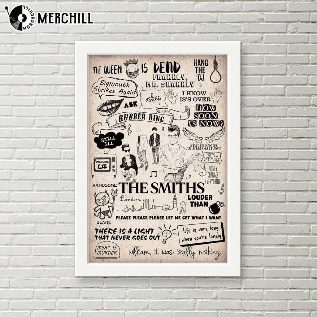 The Smiths Poster Vintage The Queen Is Dead Songs Lyrics Albums - Happy ...