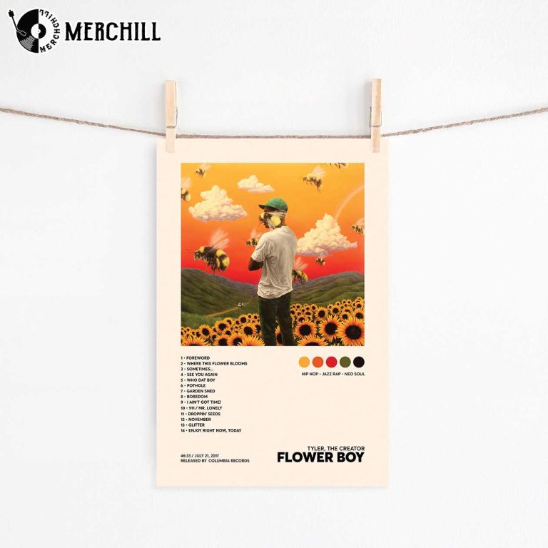 Tyler The Creator Flower Boy Poster Album Tracklist Tyler The Creator ...