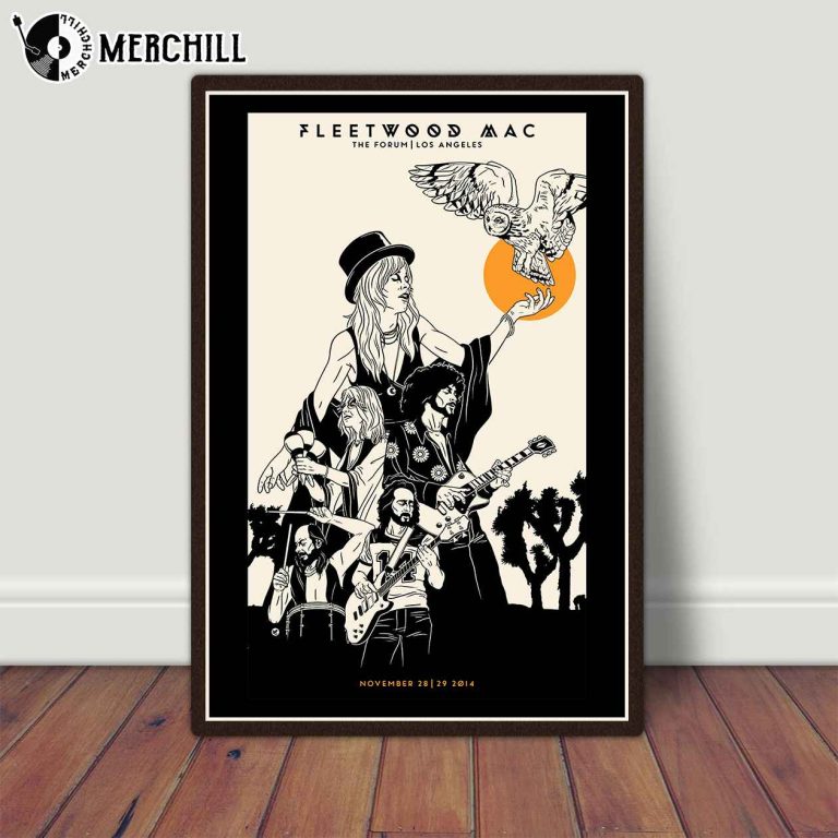 Vintage Fleetwood Mac Concert Poster Gifts For Stevie Nicks Fans
