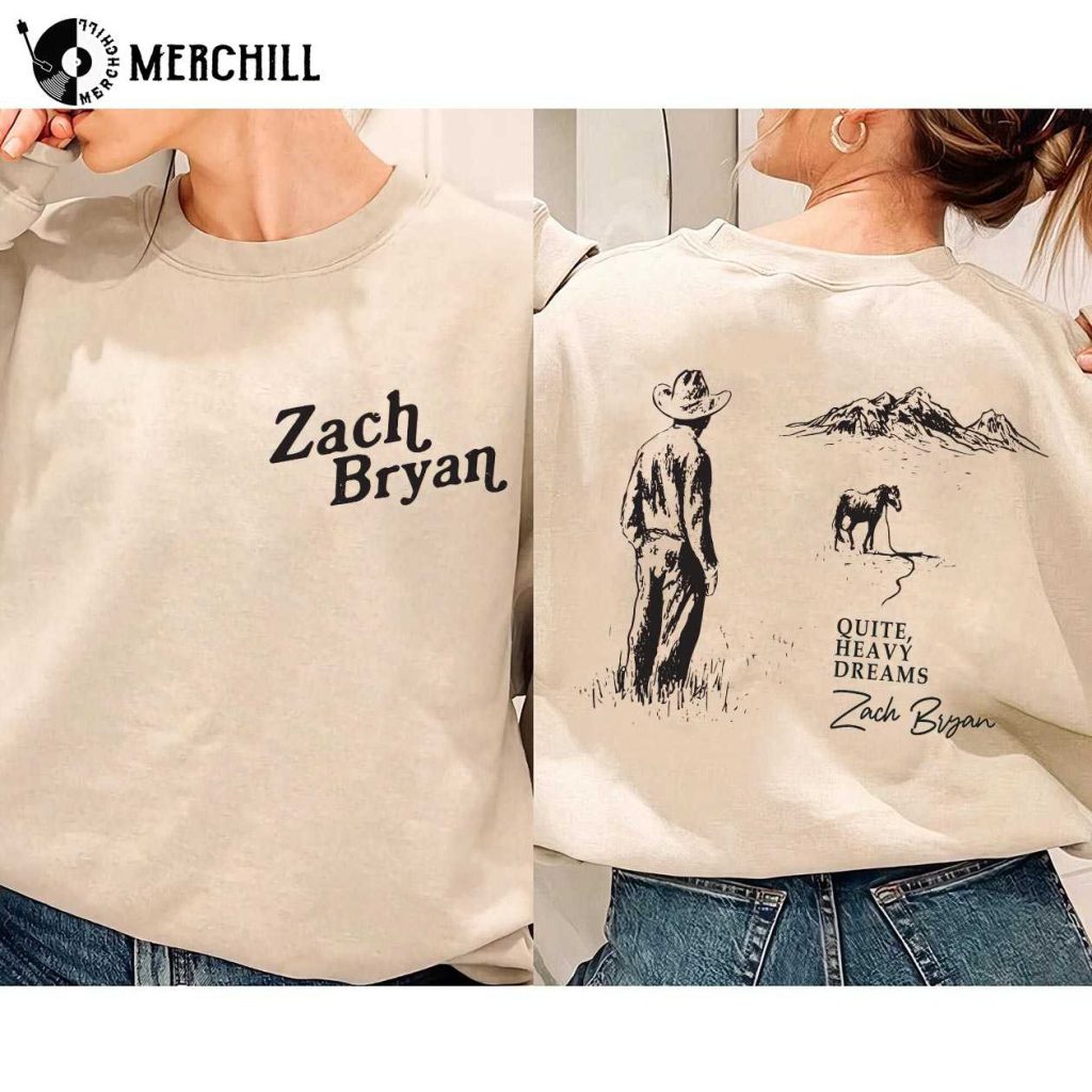 Zach Bryan Quiet Heavy Dreams Shirt Printed 2 Sides Gift for Fans ...
