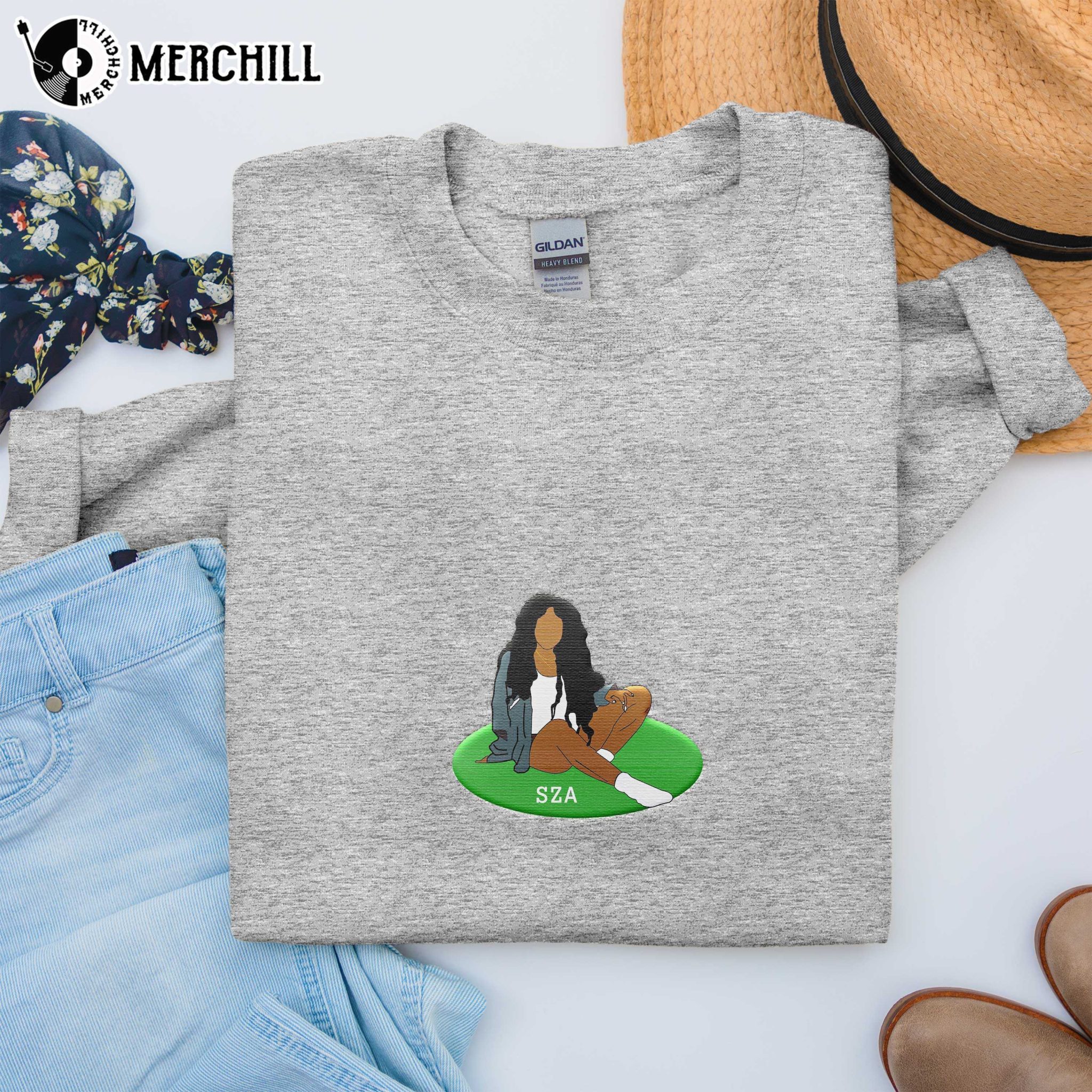 Ctrl SZA Embroidered Sweatshirt SZA Album Shirt - Happy Place for Music ...