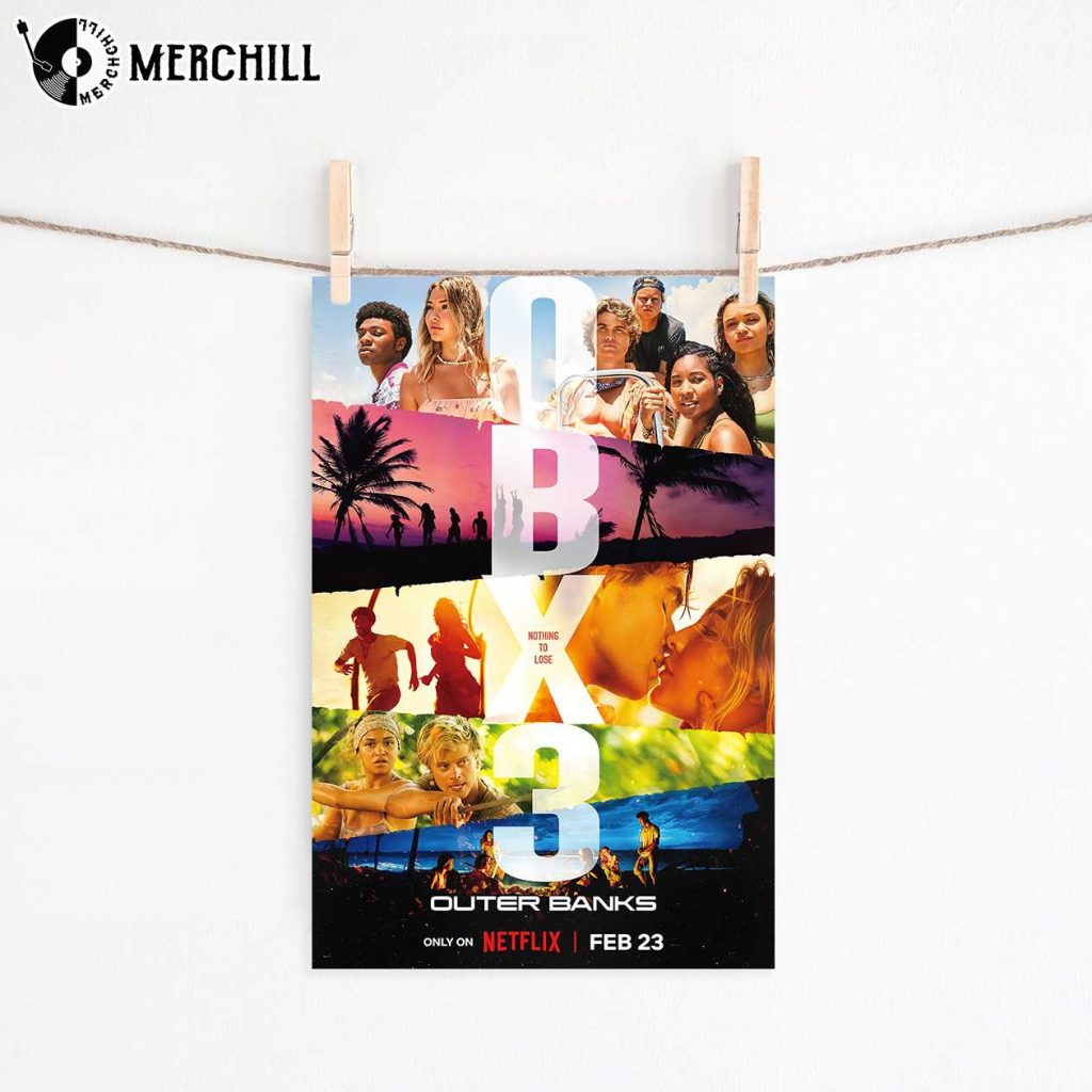 OBX 3 Poster 2023 Outer Banks Poster Netflix - Happy Place for Music Lovers