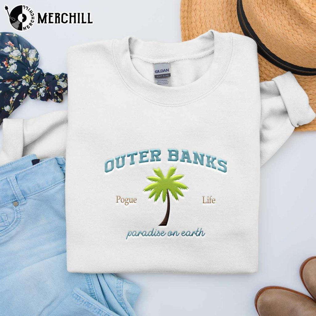 Pogue Life Outer Banks Embroidered Sweatshirt OBX Merch - Happy Place ...
