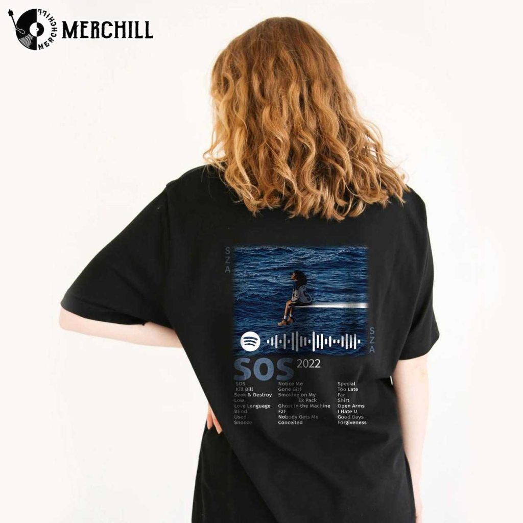 SZA SOS Full Tracklist Sweatshirt SOS Album Gift - Happy Place for ...