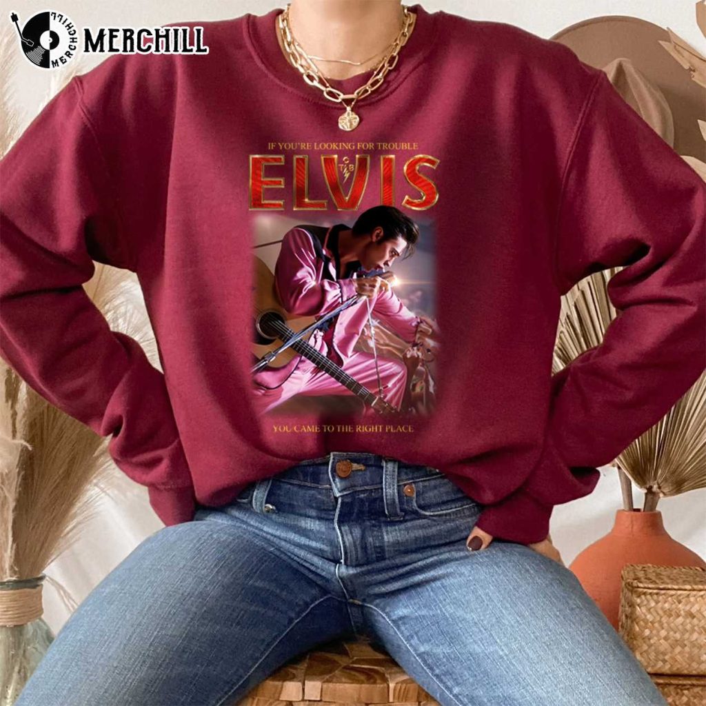 Elvis Movie Vintage Elvis Sweatshirt King Of Rock Crewneck - Happy ...