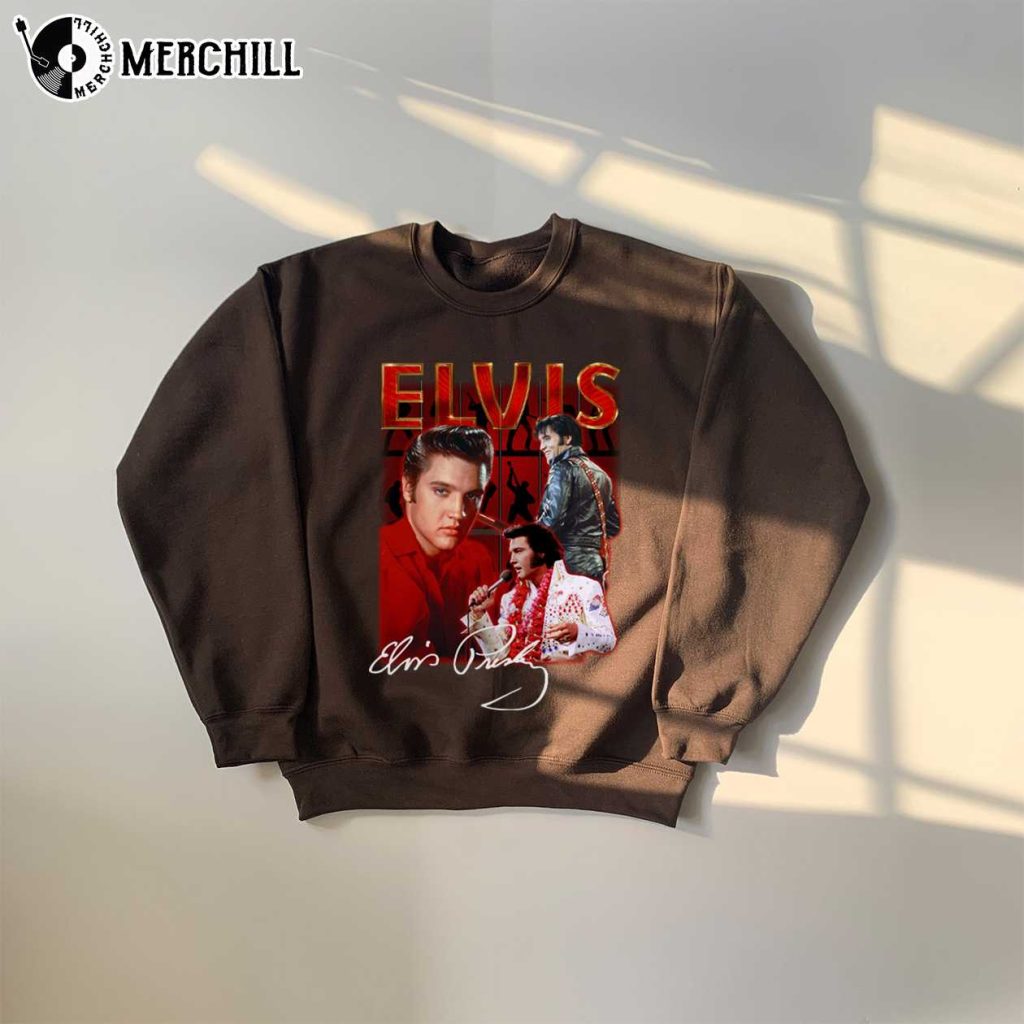 Elvis Presley Graphic Tee Unique Elvis Gift - Happy Place for Music Lovers