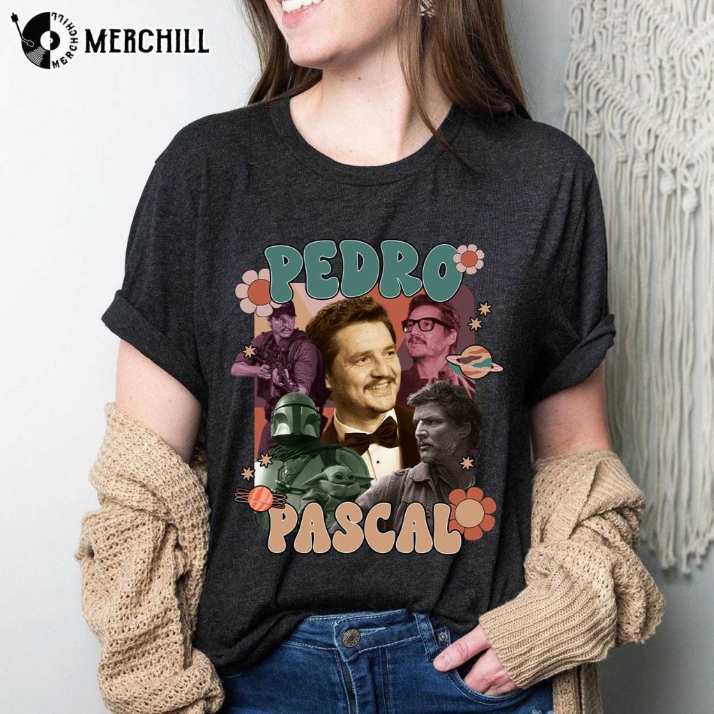 Floral Pedro Pascal Shirt Narco Pedro Pascal Fans Gift - Happy Place ...