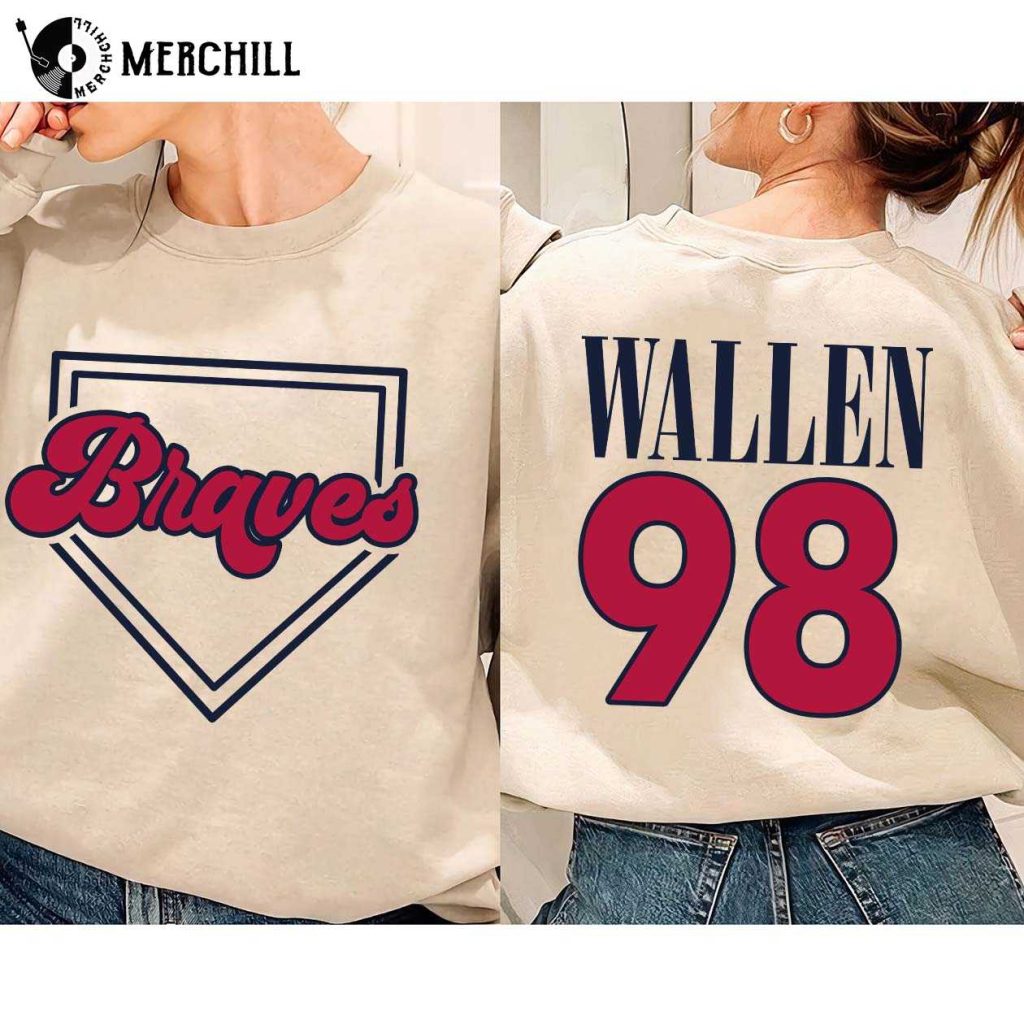 98 Braves Morgan Wallen Shirt Printed 2 Sides Atl shirt - Happy Place ...