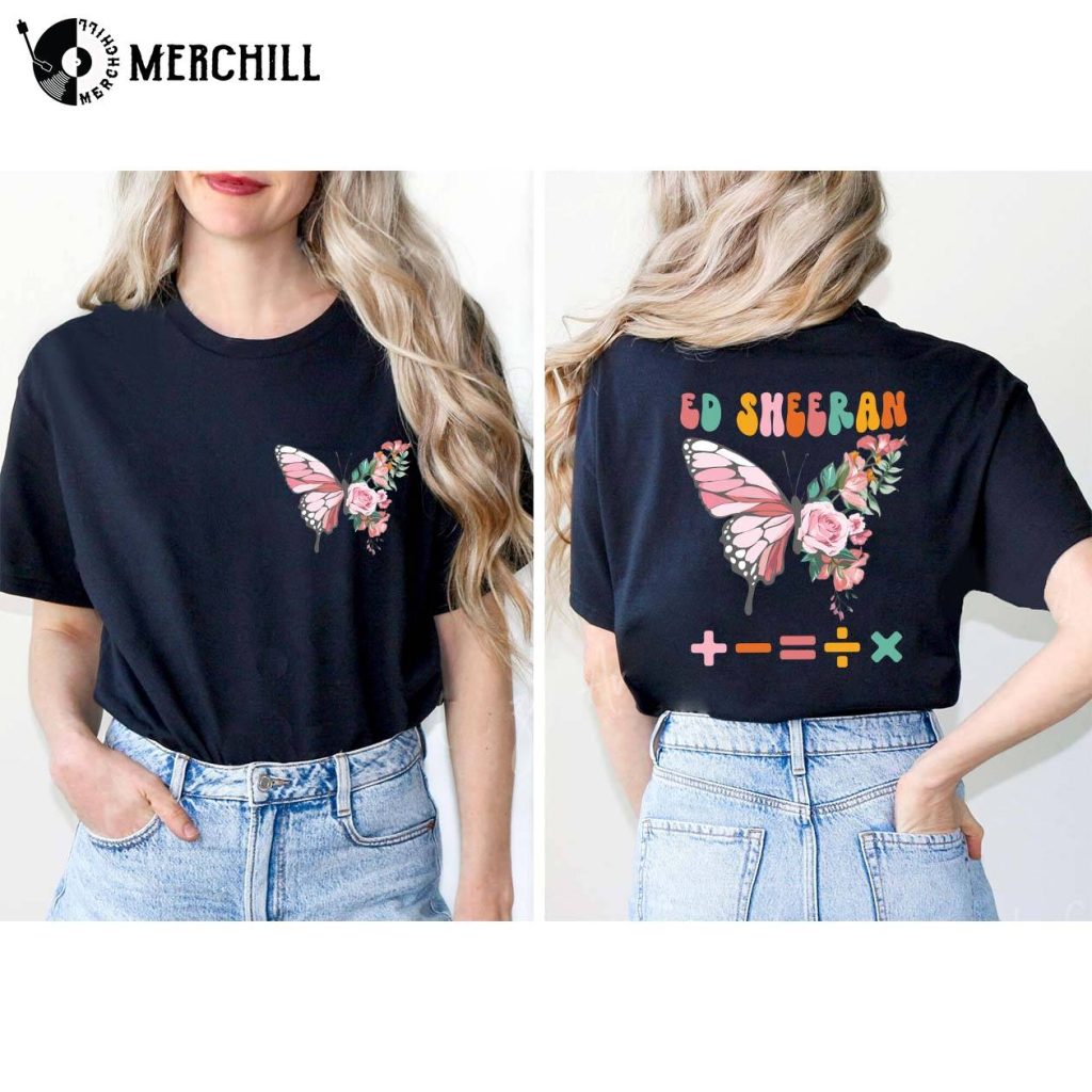 Ed Sheeran Butterfly Shirt 2 Sides Mathematics Tour - Happy Place for ...