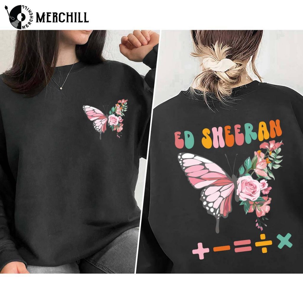 Ed Sheeran Butterfly Shirt 2 Sides Mathematics Tour - Happy Place for ...