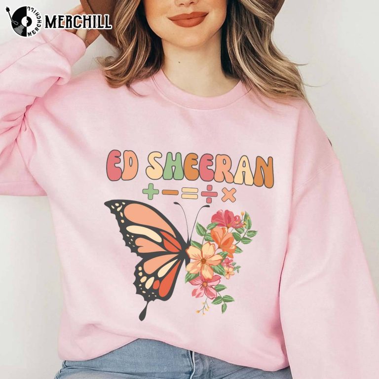 Ed Sheeran Butterfly Shirt Mathematics World Tour 2023 - Happy Place ...