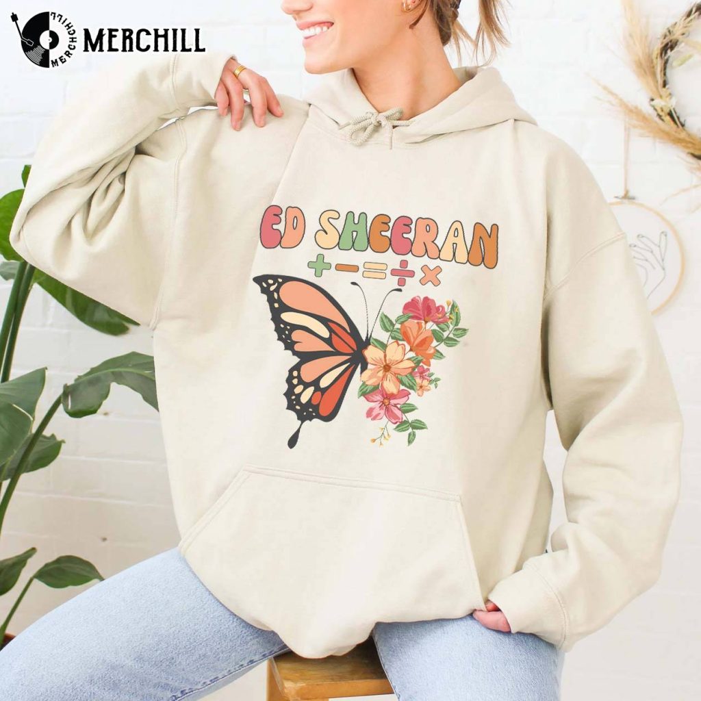 Ed Sheeran Butterfly Shirt Mathematics World Tour 2023 - Happy Place ...