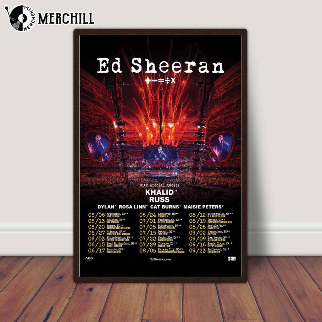 Ed Sheeran Tour Poster Mathematics 2023 - Happy Place for Music Lovers