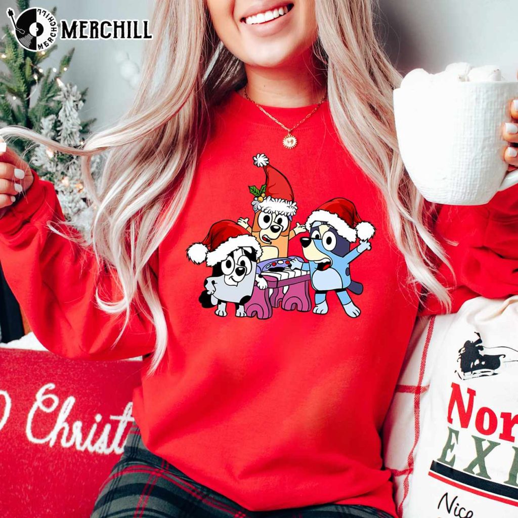 Bluey Family Christmas Shirt Bluey Merch for Adults - Happy Place for ...