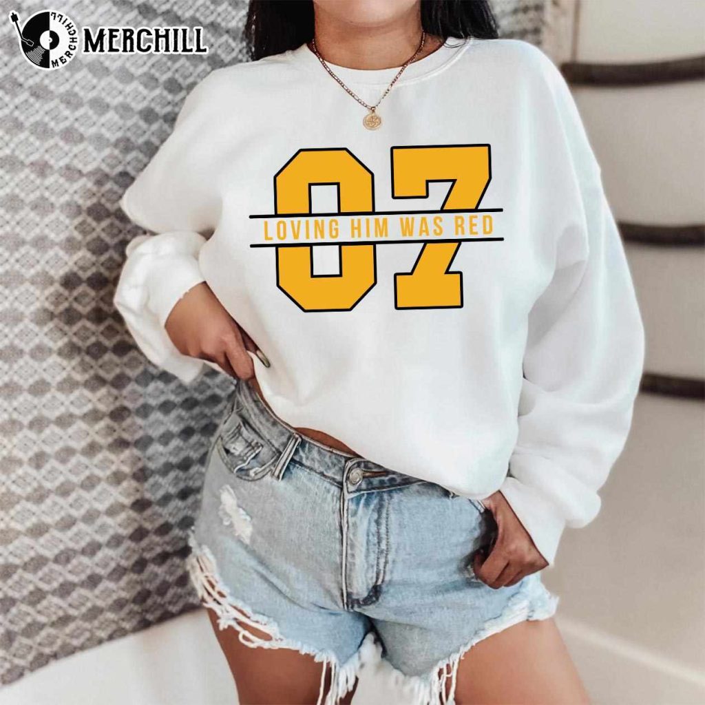 Loving Him Was Red 87 Travis Kelce and Taylor Swift Shirt - Happy Place ...