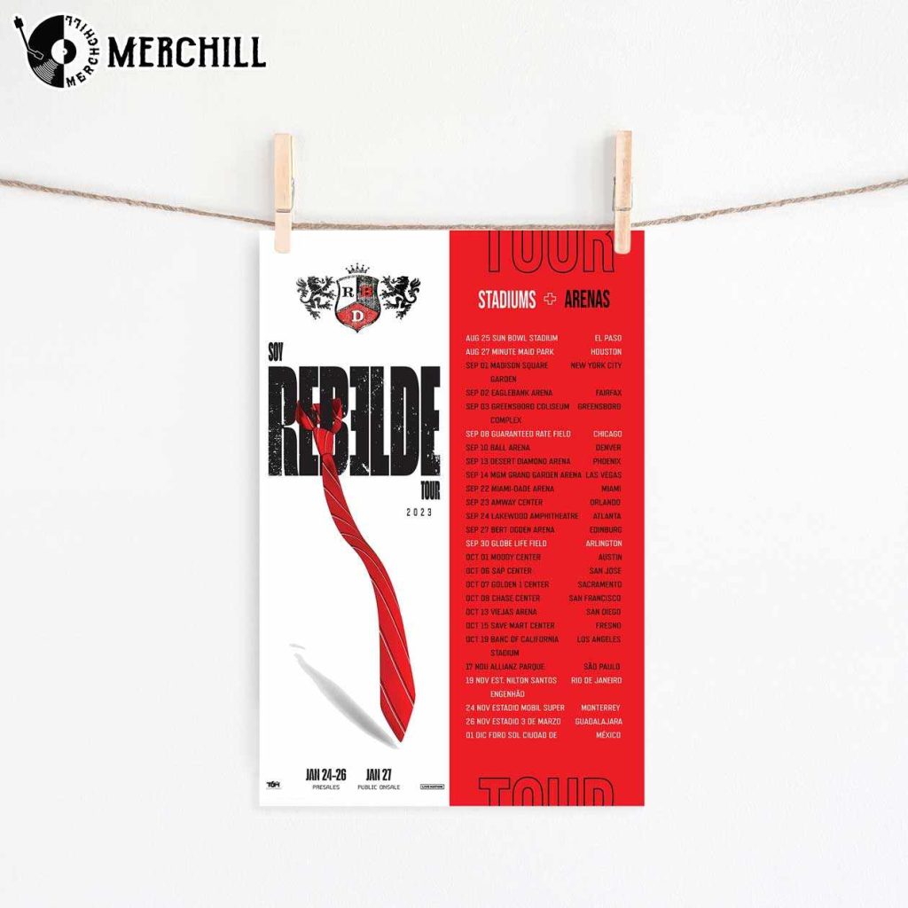 Soy Rbd Rebelde Tour 2023 Poster Rebelde Fans Gift - Happy Place for ...