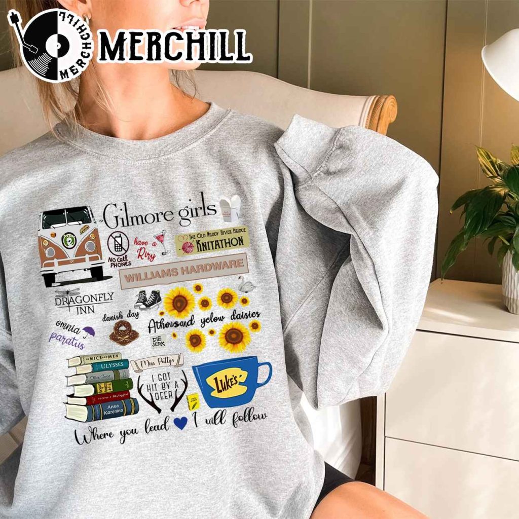 Gilmore Girls Sweatshirt Gift for Gilmore Fans - Happy Place for Music ...