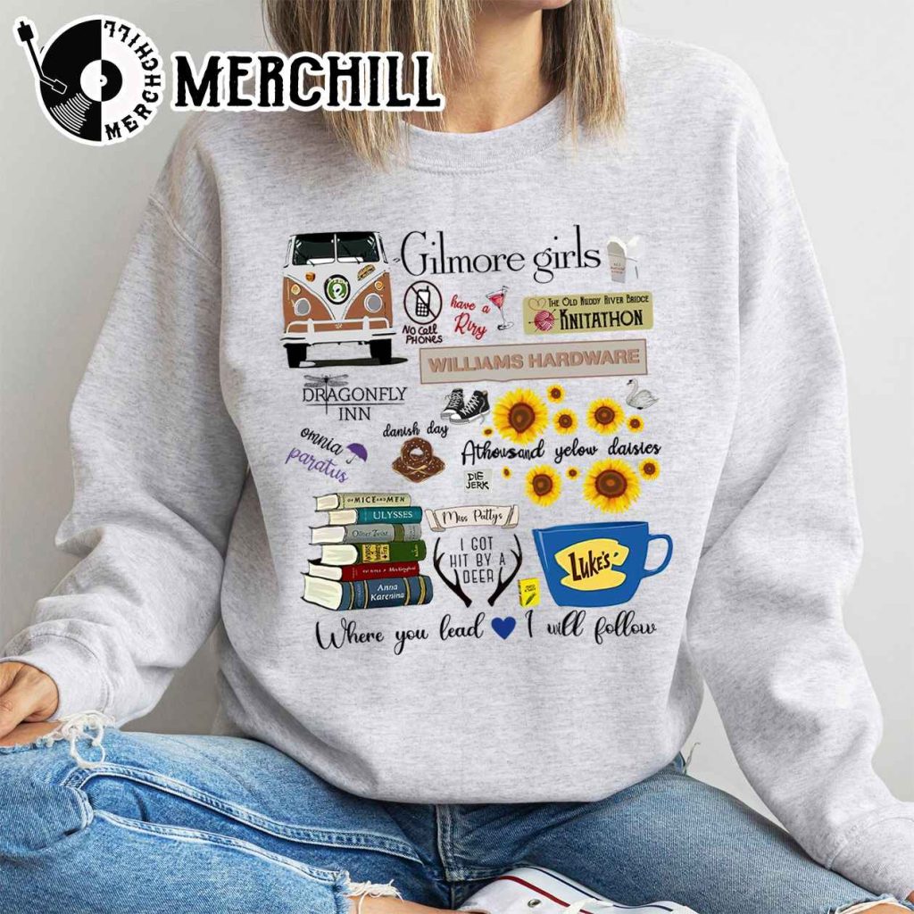 Gilmore Girls Sweatshirt Gift for Gilmore Fans - Happy Place for Music ...
