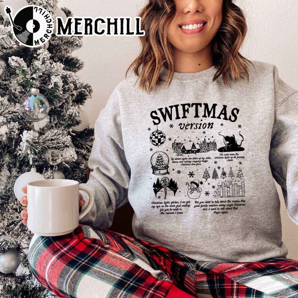 Swiftmas Version Sweatshirt Taylor Swift Movie Tour Gift - Happy Place ...