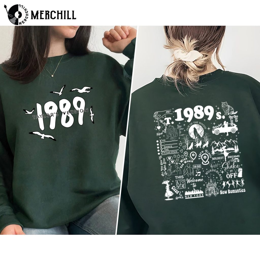 1989 Taylor's Version Shirt 2 Sides Retro Swiftie Merch - Happy Place ...