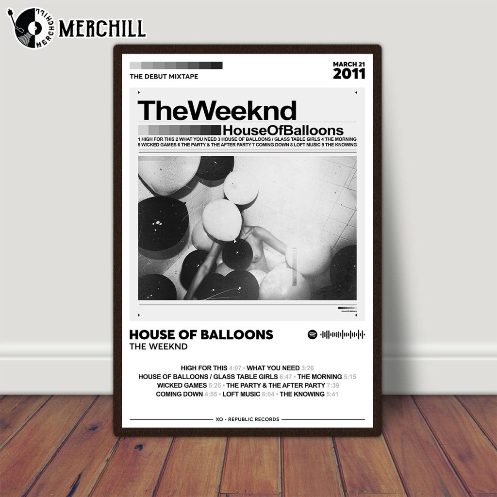 House of Balloons Poster The Weeknd Album Cover Print - Happy Place for ...