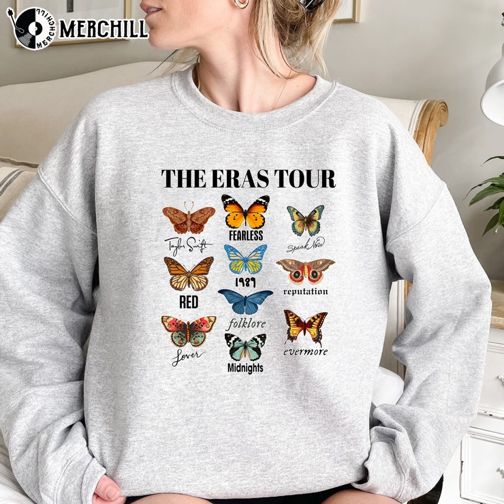 The Eras Tour Butterfly Shirt Taylor Swift Fan Merch Gift - Happy Place ...