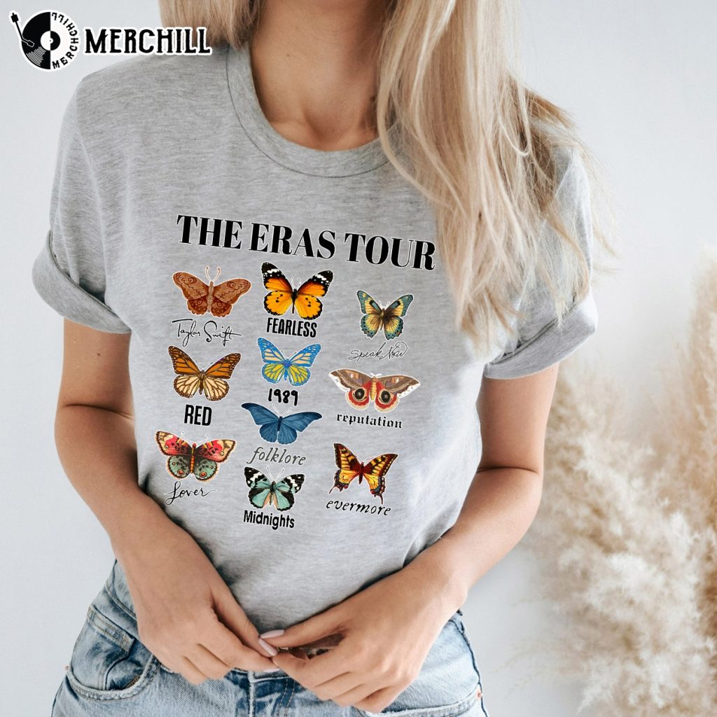 The Eras Tour Butterfly Shirt Taylor Swift Fan Merch Gift - Happy Place ...