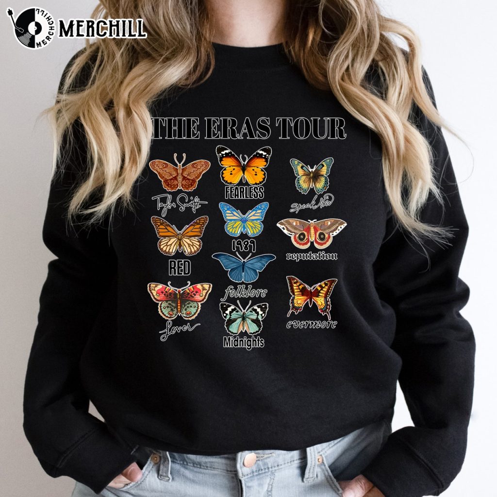 The Eras Tour Butterfly Shirt Taylor Swift Fan Merch Gift - Happy Place ...