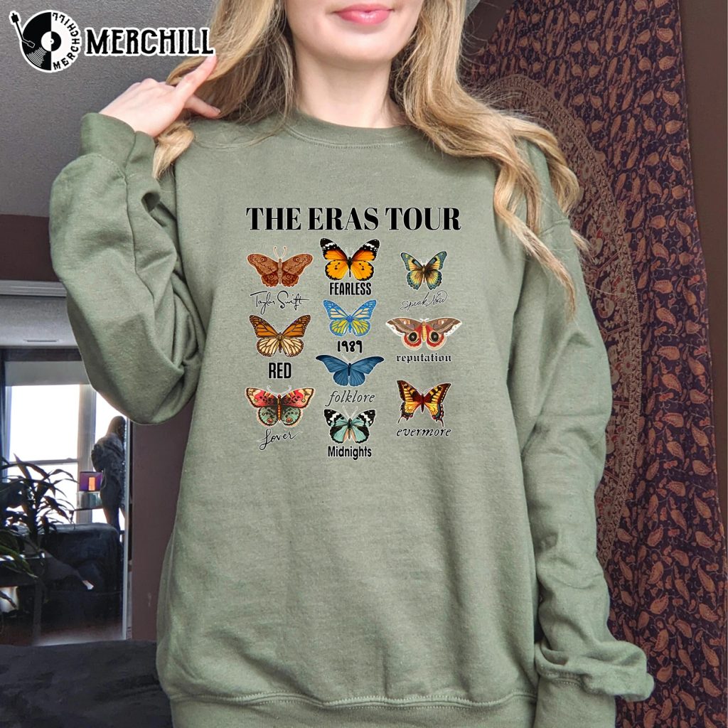 The Eras Tour Butterfly Shirt Taylor Swift Fan Merch Gift - Happy Place ...