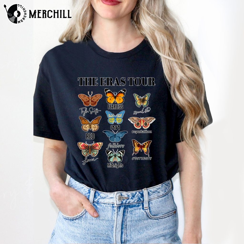The Eras Tour Butterfly Shirt Taylor Swift Fan Merch Gift - Happy Place ...