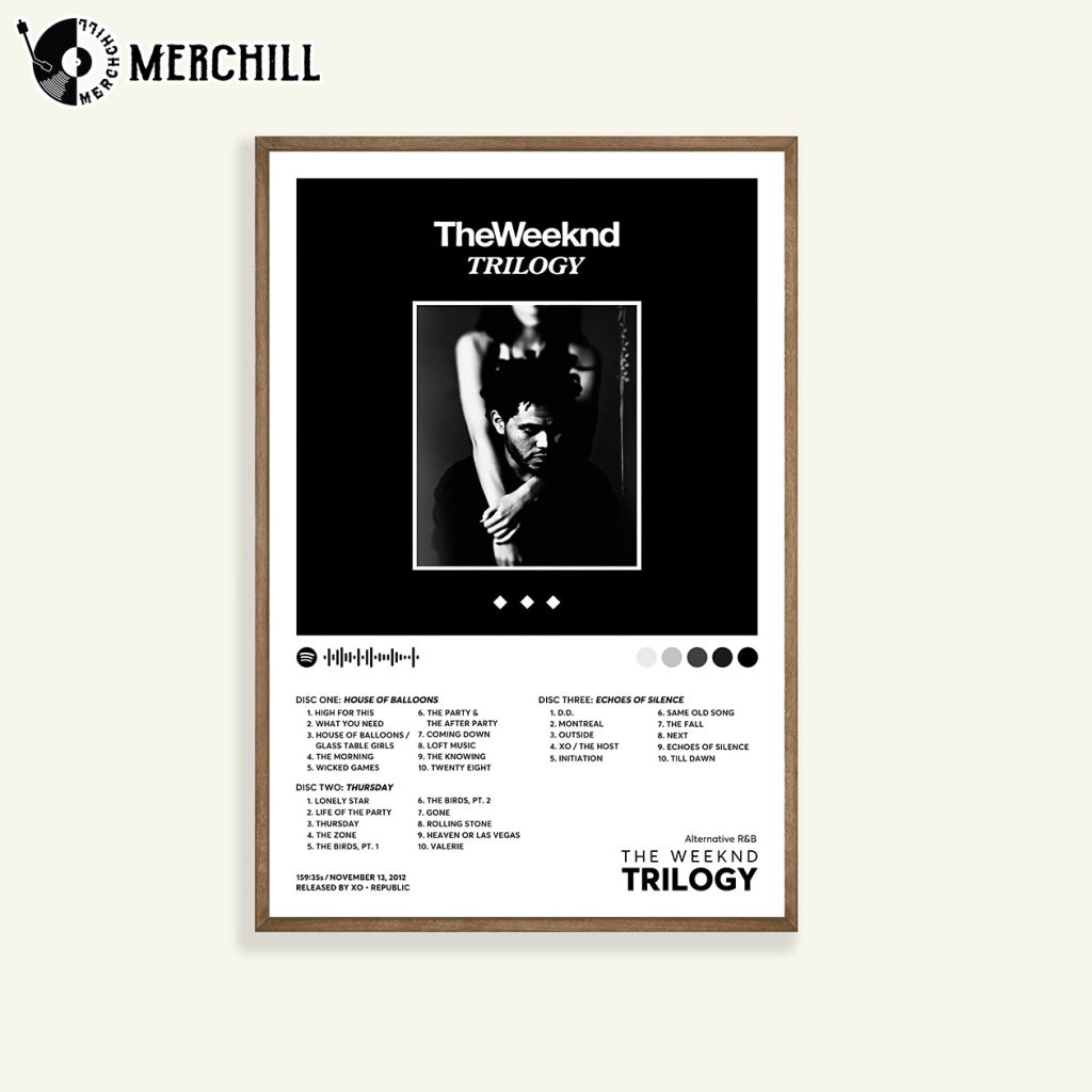 Trilogy Album Cover Poster The Weeknd Print - Happy Place for Music Lovers