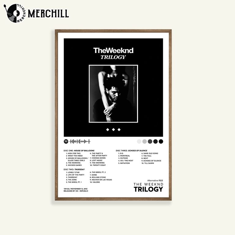 Trilogy Album Cover Poster The Weeknd Print - Happy Place for Music Lovers