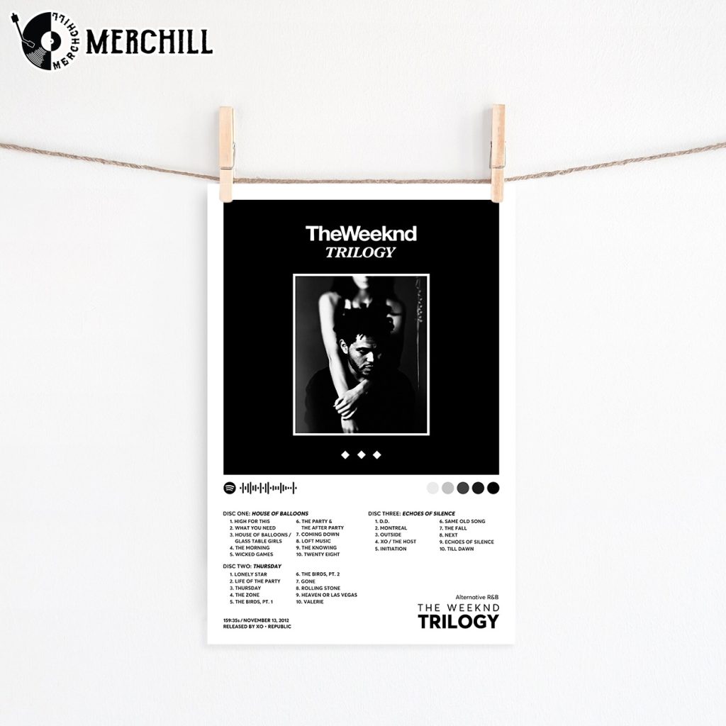 Trilogy Album Cover Poster The Weeknd Print - Happy Place for Music Lovers