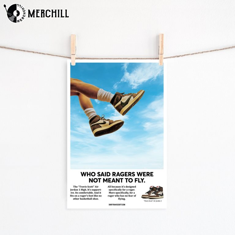 Air Jordan 1 Travis Scott Retro Poster Vintage Sneaker Poster - Happy ...