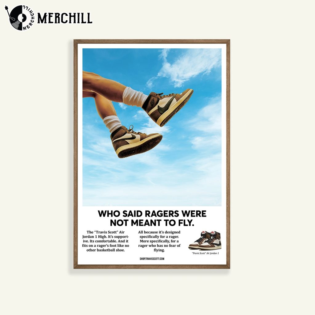 Air Jordan 1 Travis Scott Retro Poster Vintage Sneaker Poster - Happy ...