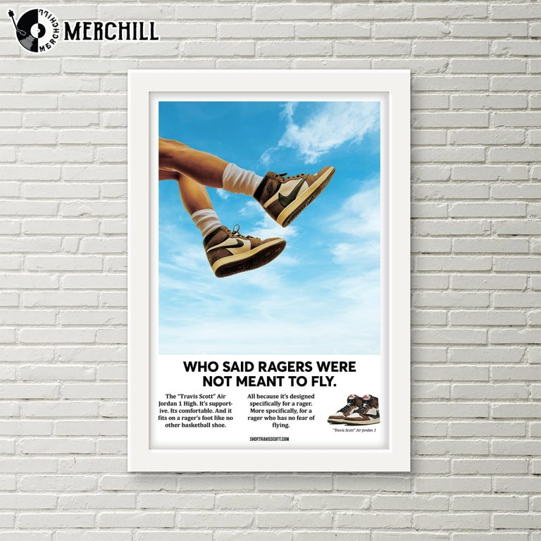 Air Jordan 1 Travis Scott Retro Poster Vintage Sneaker Poster - Happy ...