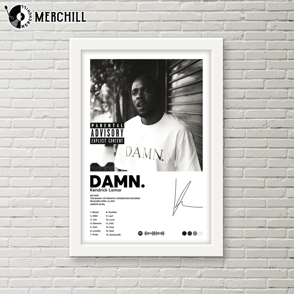 Damn Album Poster Kendrick Lamar Print - Happy Place for Music Lovers