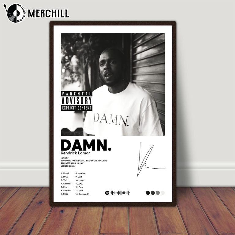 Damn Album Poster Kendrick Lamar Print - Happy Place for Music Lovers