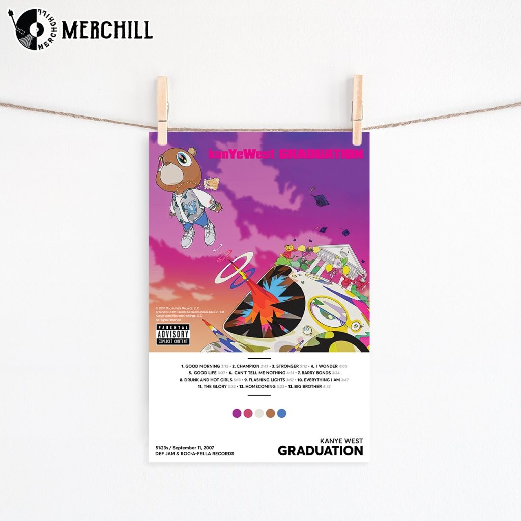 Graduation Album Cover Poster Kanye West Gift - Happy Place for Music ...