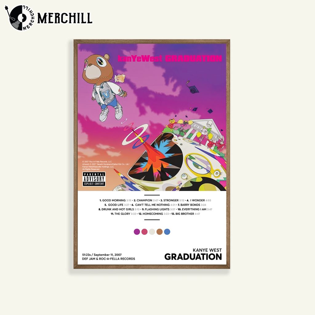 Graduation Album Cover Poster Kanye West Gift - Happy Place for Music ...